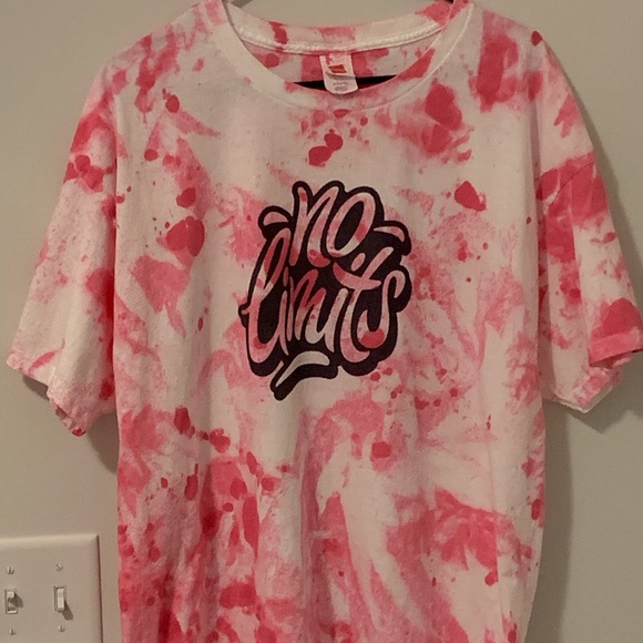 Hanes | Tops | Hanes Tiedyed Pink And White With No Limits Logo Sizes ...